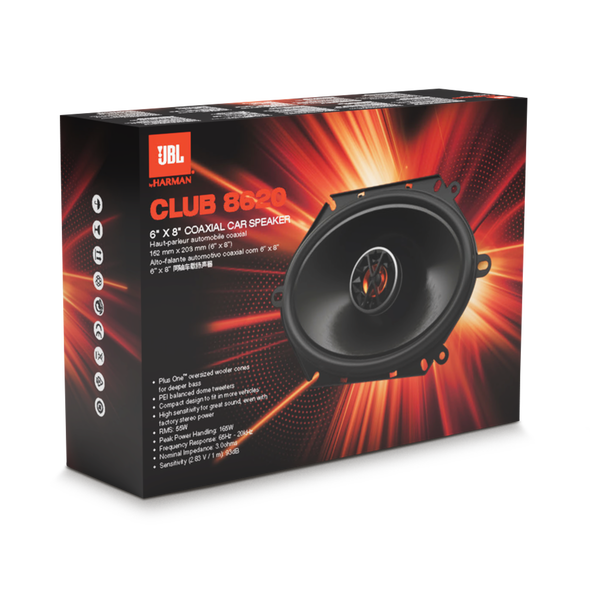 Club 8620 | 6"x8" (152mm x 203mm) coaxial car speaker